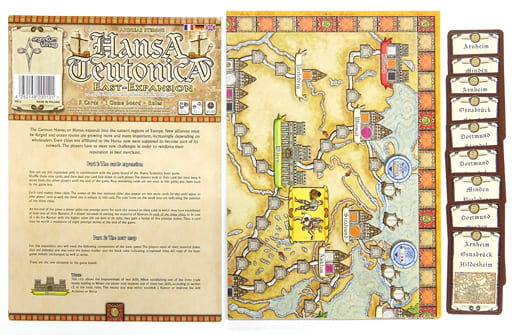 Board game Hansa テウトニカ East-Expansion Map Teutonica (East-Expansion ...