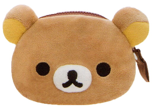 Wallet and Pass Case (Character Kuta) Rilakkuma facial shape coin case ...