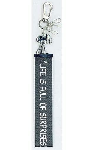 Snoopy (Life / Black) Metal Relief Tape Key Holder 「 PEANUTS (SNOOPY ...