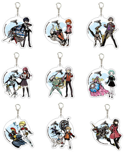 Set of 9 Types 「 PERSONA 3 Acrylic Key Holder 01. Graph Art Design ...