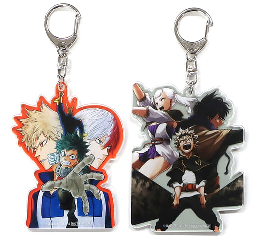 MY HERO ACADEMIA x Black Clover Collaboration Acrylic Key Holder (2 ...
