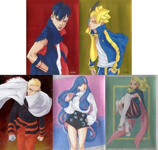 A4 Size Metallic Poster 5-Pack Set "BORUTO - Bolt -NARUTO NEXT GENERATIONS -" 6 th Anniversary ...