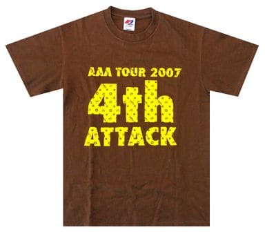 AAA T-Shirt Brown M Size "AAA TOUR 2007 4th ATTACK" | Goods ...