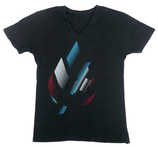 T-Shirt (Male idol) UVERWORLD V-Neck T-Shirt Black L Size "UVERWORLD ...