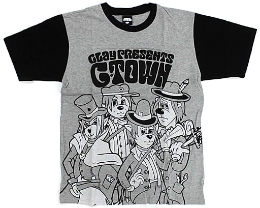 T-Shirt (Male idol) Glay T-shirt black L size "Glay presents G-TOWN ...