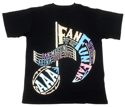 AAA T-Shirt Black S Size "AAA FAN MEETING ARENA TOUR 2019 ～ FAN FUN FAN ...