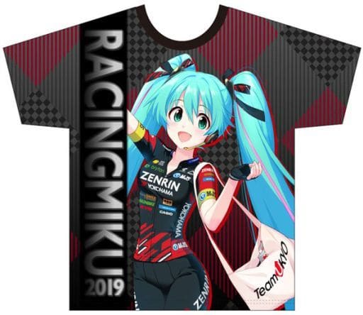 Racing Miku 2019 TeamUKYO Backup ver. Full Graphic T-Shirt Black M Size ...