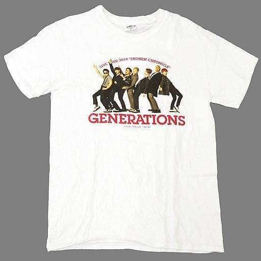 GENERATIONS Photo T-Shirt white M size "GENERATIONS LIVE TOUR 2019 ...