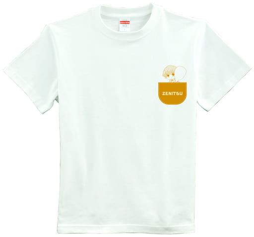 05. ZENITSU Photo Kyara T-shirt White XL Size "Demon Slayer: Kimetsu no ...