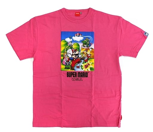 SUPER MARIO BROS. 2 T-shirt Pink XL size "SUPER MARIO BROS. 3 5th ...