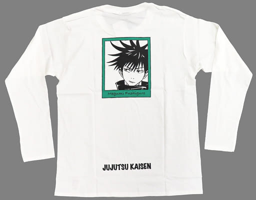 Fushiguro Megumi Print Long T-Shirt White L Size "Jujutsu Kaisen ×Right ...