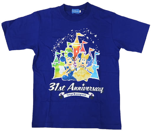Mickey Mouse & Minnie Mouse T-Shirt Blue S Size "Tokyo Disney Resort 31 ...