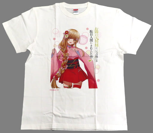 Maki SHIINA (WAFUKU) T-Shirt White L Size "The matter that the angel ...