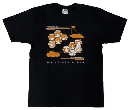 Anglerfish Team & Shark Team T-Shirts Black Men XL Size "GIRLS & PANZER ...