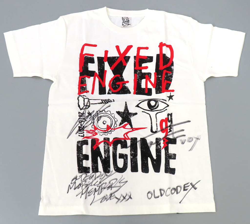 駿河屋 - [直筆サイン入り] OLDCODEX 兵庫会場限定Tシャツ(20161122) ナチュラル Mサイズ 「OLDCODEX Tour 2016-2017 “FIXED ENGINE ...