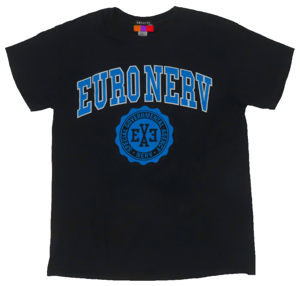 駿河屋 - TRICOLOR EURO NERV COLLEGE Tシャツ ブラック Lサイズ 「エヴァンゲリオン RADIO EVA 841 ...