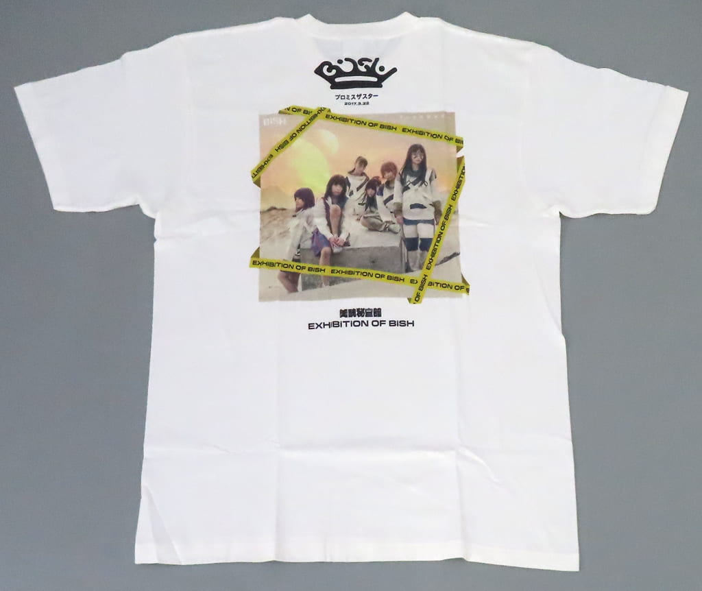 駿河屋 - BiSH 日替わり!!DiSCOGRAPHY Tシャツ(プロミスザスター/CD盤) ホワイト XLサイズ 「美醜秘宝館 EXHiBiTiON OF BiSH」（Tシャツ）