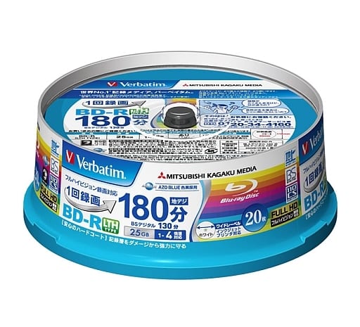 Verbatim Recording BD-R Single Recording 25 gb 20-pack [VLR130YP20SV1 ...