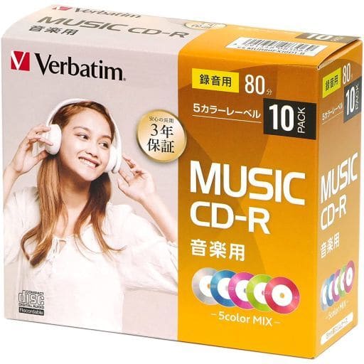 Mitsubishi Chemical Media Music CD-R 80 minutes 10 sheets 5 color mix ...