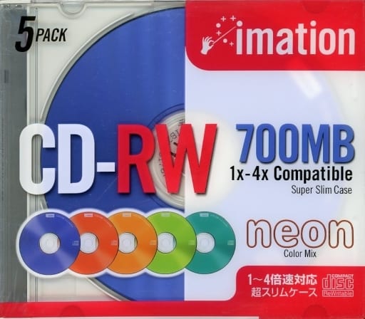 CD-RW neon Color Mix 700 mb 4 x -speed 5-pack [CD-RW 80 a CLNX5S ...