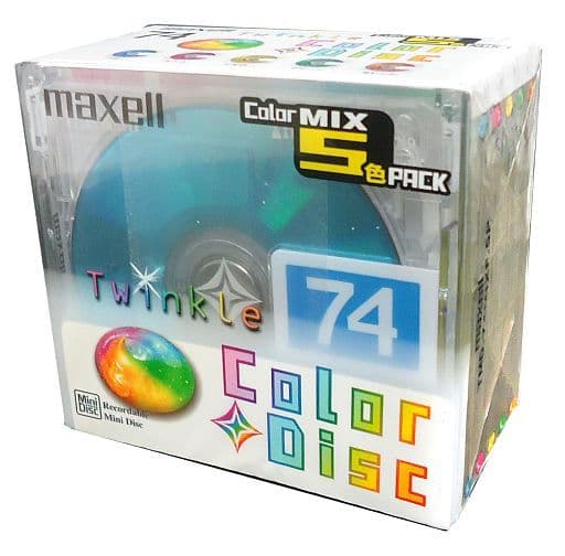 駿河屋 - maxell 録音用ミニディスク Twinkle Color Disc 74分 5色PACK [TMD-74MIXF.5P]（MD）