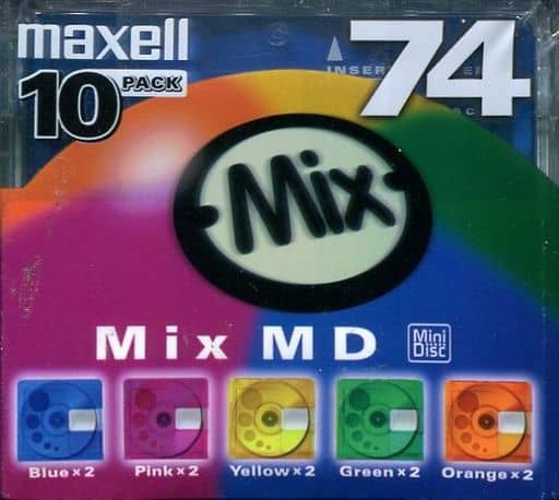 Hitachi Maxell Recording Mini Disc Mix MD74 min. 10 Disc Pack [MD ...