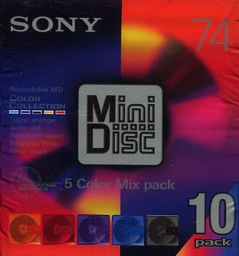 駿河屋 - ソニー 録音用ミニディスク 5 Color Mix Pack 74分 10枚パック [10MDW74CRAX]（MD）