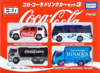 Coca-Cola Drink Car Set 3 (4 Unit Set) "Tomica" [750161] | Toy Hobby ...