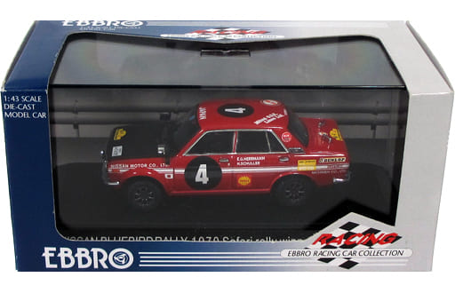 Minicar 1/43 NISSAN BLUEBIRD 1970 Safari rally winner SHELL #4 (red ...