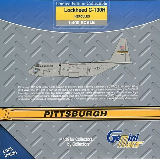 1/400 C-130 US Air Force 911 th AW Pittsburgh ANG #79283 [GMUSA079 ...