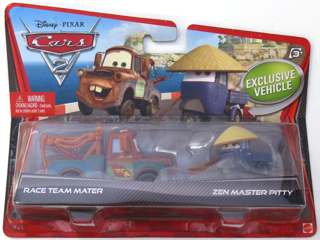 駿河屋 - RACE TEAM MATER ＆ ZEN MASTER PITTY(2台セット) 「カーズ」 [V2833]（モデルカー）