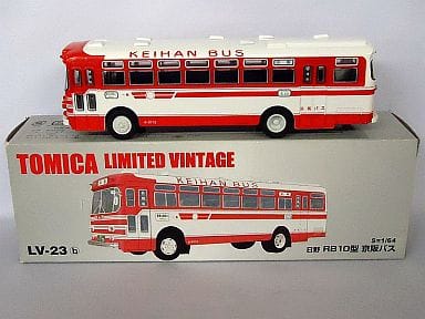 1/64 TLV-23b Hino RB10 Type Keihan Bus (Red x White) 「 Tomica Limited ...