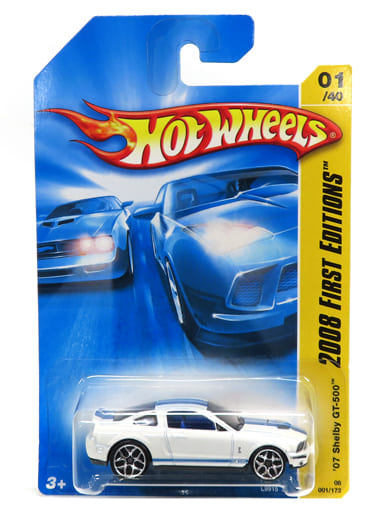 Minicar 1/64 07 Shelby GT-500 (White x Blue) "Hot Wheels 2008 FIRST ...