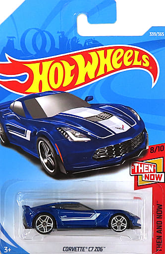1/64 CORVETTE C7Z 06 (Blue x White) "Hot Wheels THEN AND NOW" [FKB16 ...