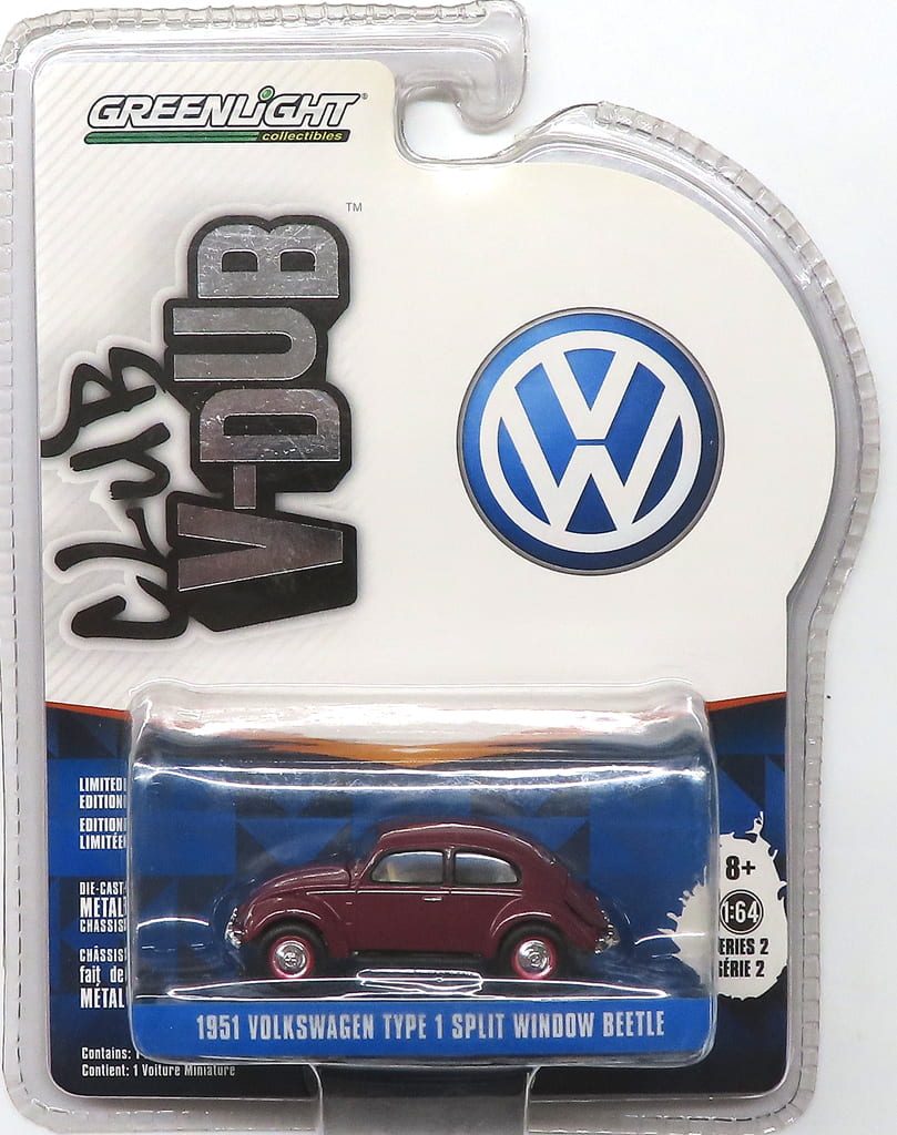 駿河屋 - 1/64 1951 VOLKSWAGEN TYPE 1 SPLIT WINDOW BEETLE(マルーン) 「CLUB V-DUB ...