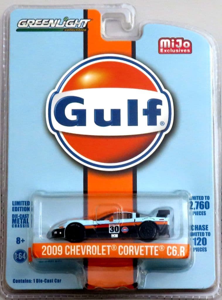 駿河屋 - 1/64 2009 CHEVROLET CORVETTE C6.R Gulf #30(スカイブルー×オレンジ×ブラック) [51128]（モデルカー）