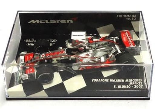 [Box broken] 1/43 Vodafone McLaren Mercedes MP4/22 Mobil1 #1 (Silver x ...