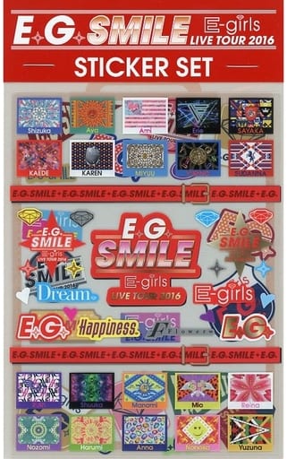 E-girls E.G. SMILE sticker "E-girls LIVE TOUR 2016 ～ E.G. SMILE ...
