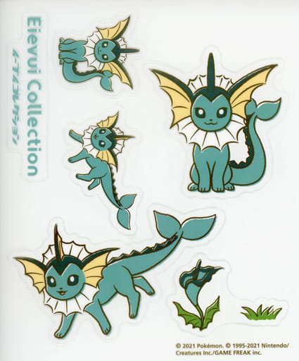 Sticker sticker Vaporeon Sticker Eievui Collection SW "Pocket Monsters" Pokemon Center Only ...