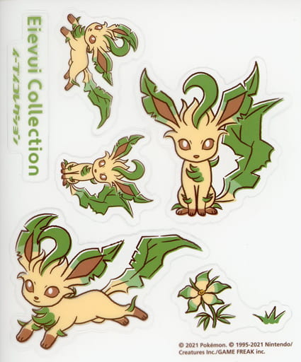 Sticker sticker Leafeon Sticker Eievui Collection LF "Pocket Monsters" Pokemon Center Only ...