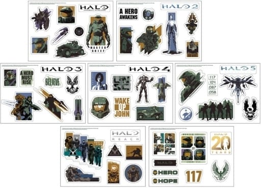 Set of 7 Stickers "HALO Series 20 th Anniversary" | Goods / Accessories ...