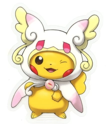 Sticker sticker Audino Sticker "Pocket Monsters" in Mega Pikachu Poncho ...