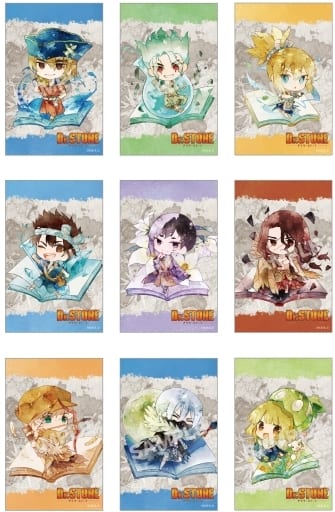 Sticker sticker All 9 types set "Dr. STONE Character Art Satin Sticker ...