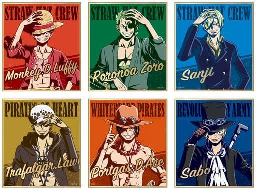 Paper product 6-Type Set "ONE PIECE Foil-Pressed Mini Colored Paper ...