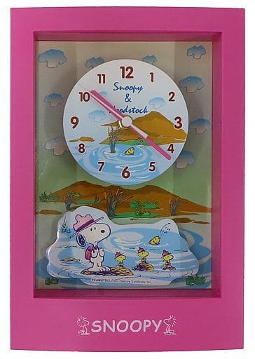 Clock and wall clock Snoopy & Woodstock Trading (Waterside) Clock (Pink ...