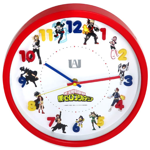 Set (red) icon Wall clock "MY HERO ACADEMIA" | Goods / Accessories ...