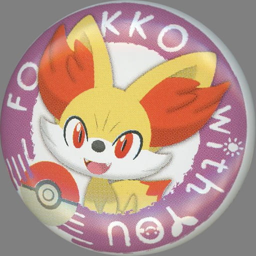 Fennekin FOKKO with YOU metal badge "Pocket Monsters" Pokemon Center ...