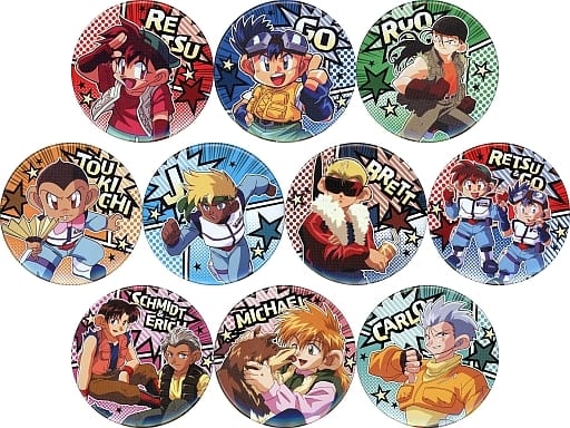 Set of 10 items "Bakuso Kyodai Let's & Go! Character Badge Collection ...