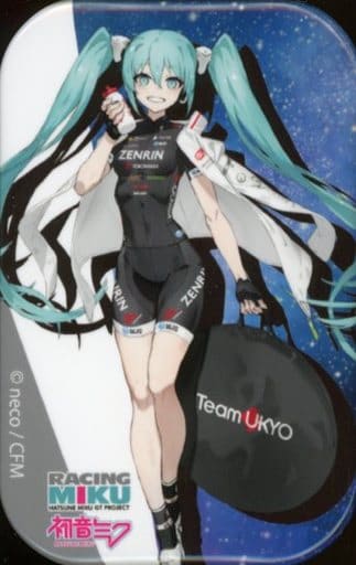 Badge Pins Racing Miku 2022 Ver. (TeamUKYO Cheering Ver.) Square metal ...