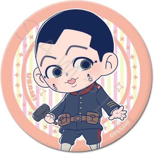 I. Tokishige Usami (Mini Character) 3-way metal badge "GOLDEN KAMUY ...